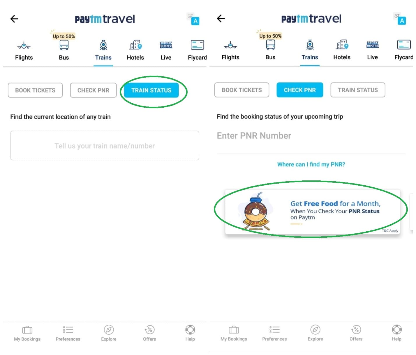 You can now check Live Train Status on PayTm