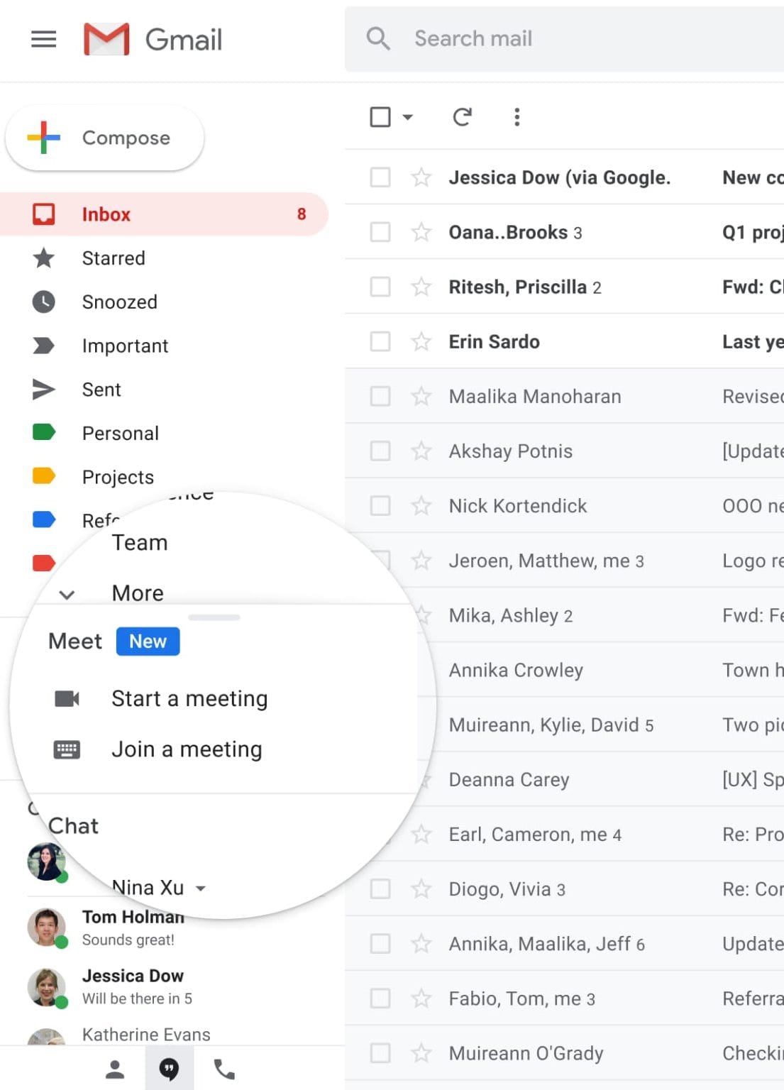 Now place Google Meet Calls via Gmail