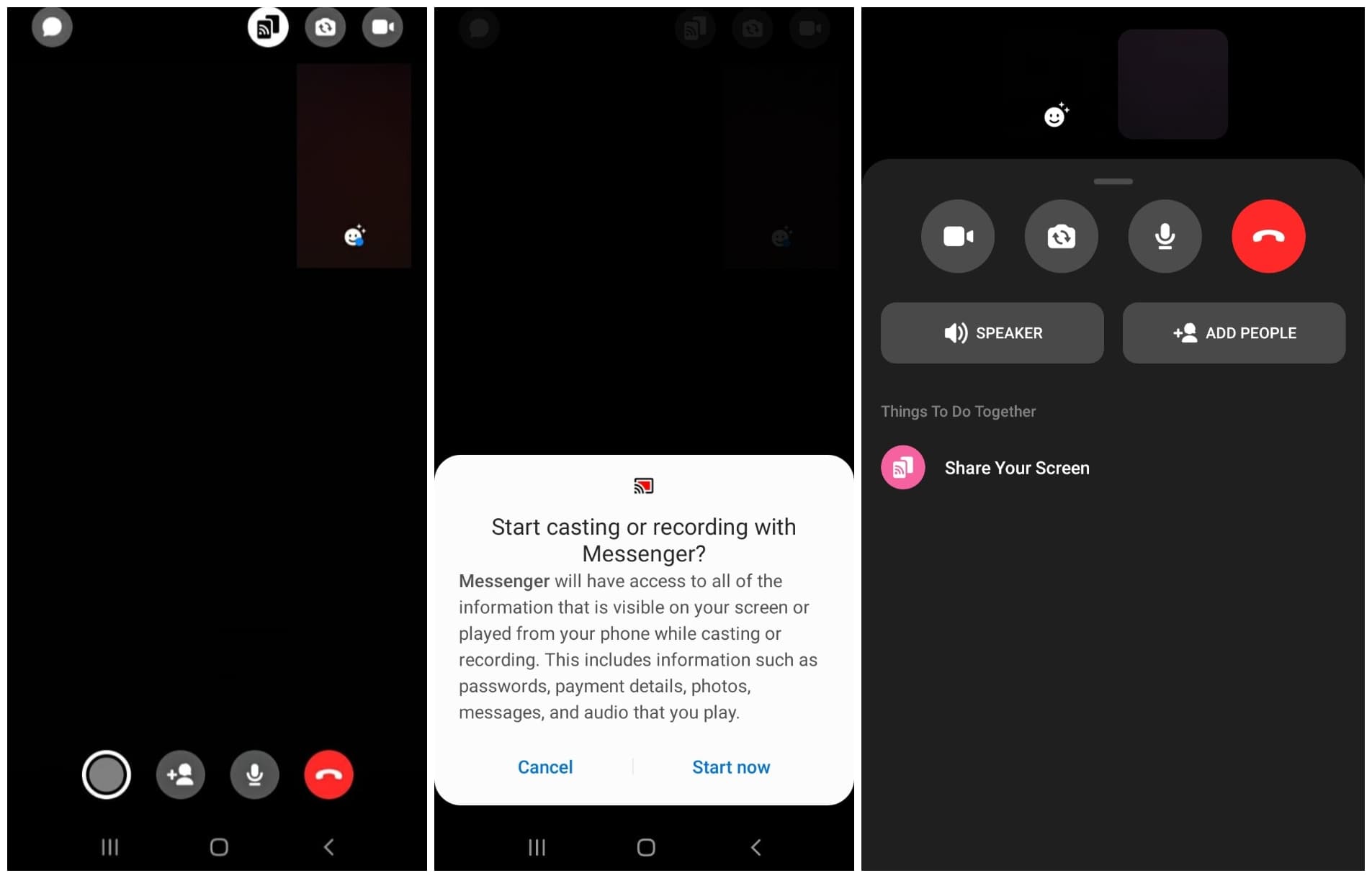 Messenger for iOS and Android adds support for Screen Sharing