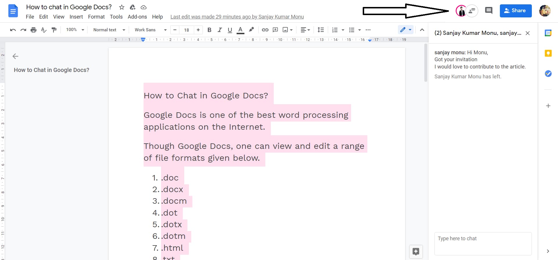 How to Chat in Google Docs? A Step by Step Guide