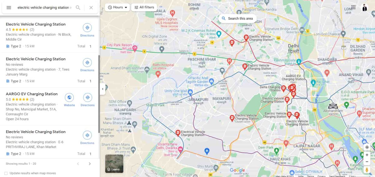 How to Find Nearby Electric Vehicle (EV) Charging Station in India Online?