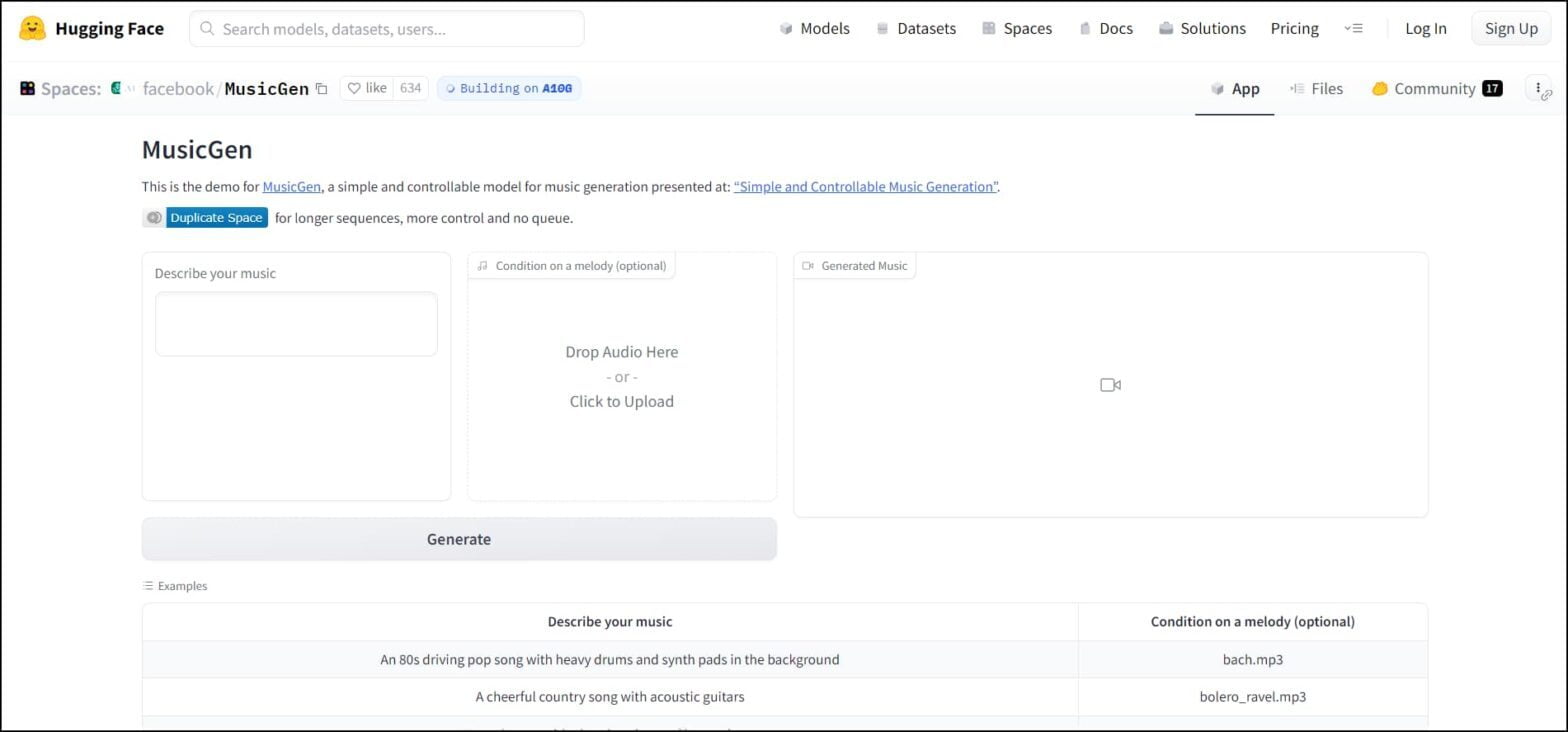 Meta Launches Generative Music AI called MusicGen